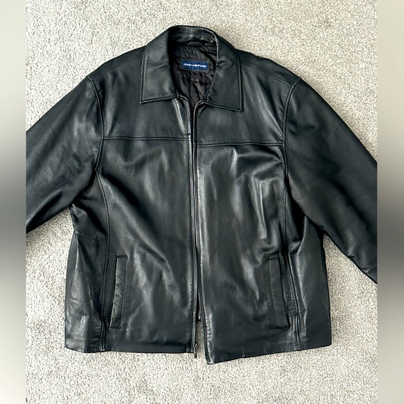John Ashford | Jackets & Coats | Mens Black Leather Jacket | Poshmark
